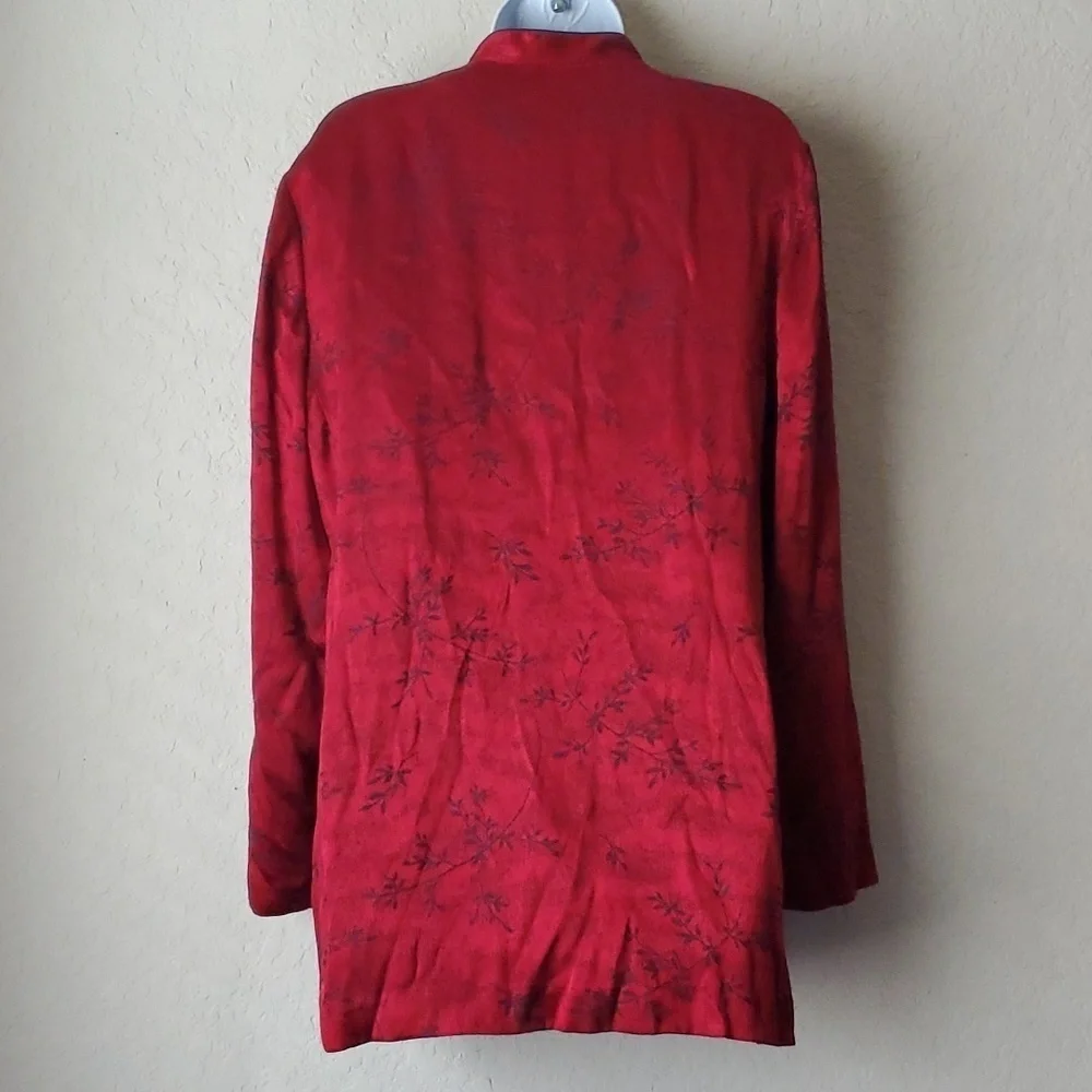 R&M Richards | Tops | Vtg Rm Richards By Karen Kwong Red Jacket Blazer ...